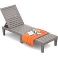 Outdoor Lounge Chair for Poolside Patio, Weather-Resistant Pool Chaise ...