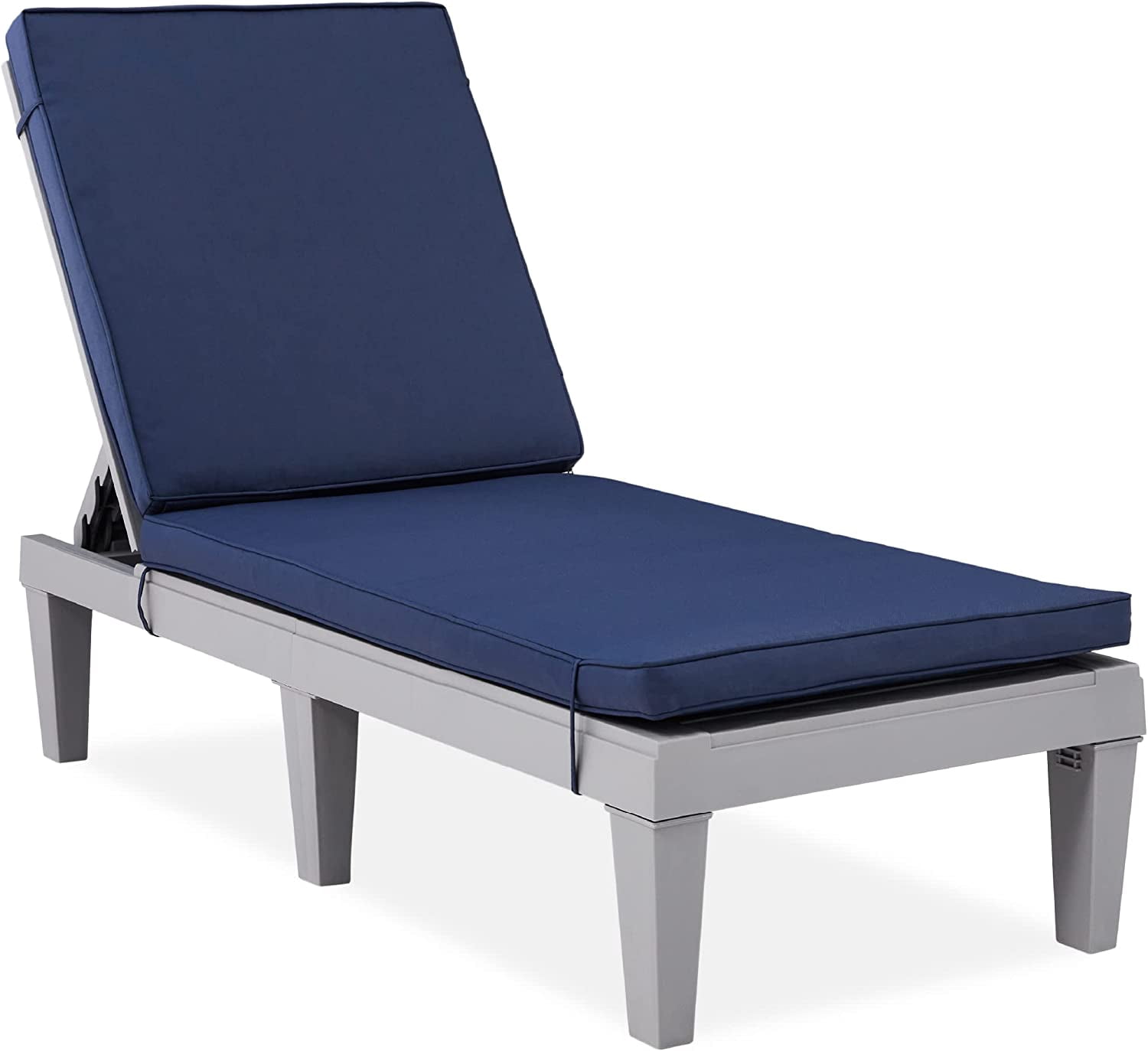 Outdoor Lounge Chair, Resin S Chaise Lounger for Poolside, Backyard ...