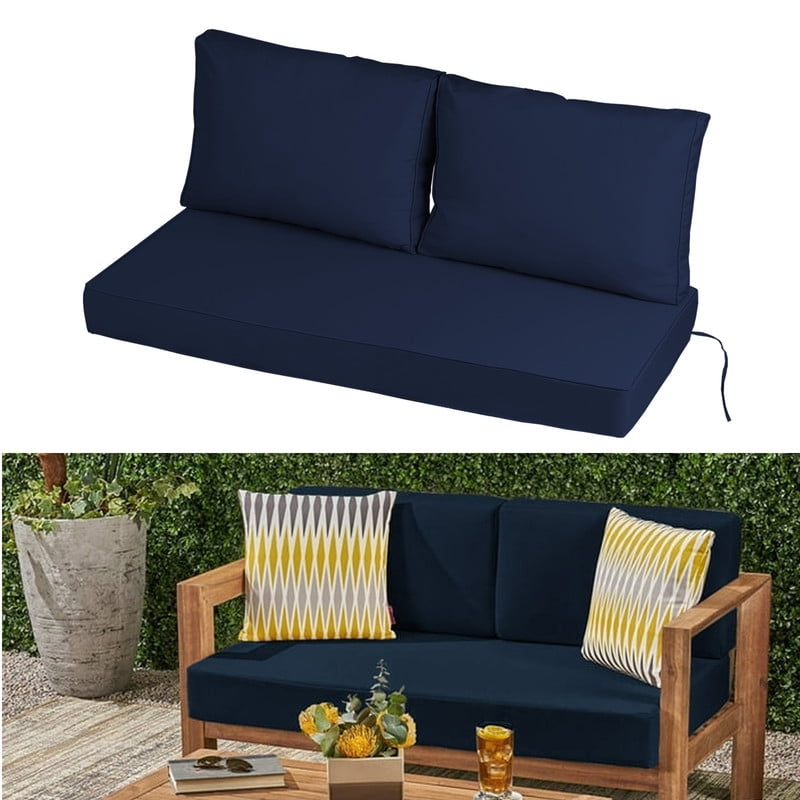 Outdoor Loveseat Cushion Set, Water Resistant chair cushion for patio ...