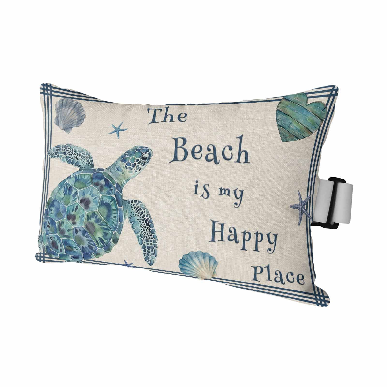 Outdoor Lumbar Pillow for Chaise Lounge Chair 1 Pack Ocean Coastal ...