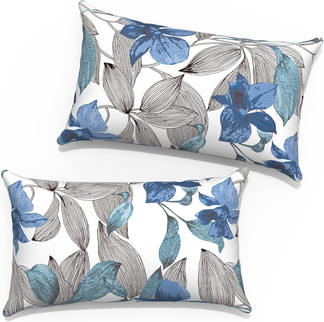 Outdoor Lumbar Pillow Covers 12\u201dx20\u201d, Rectangle Throw Pillow ...
