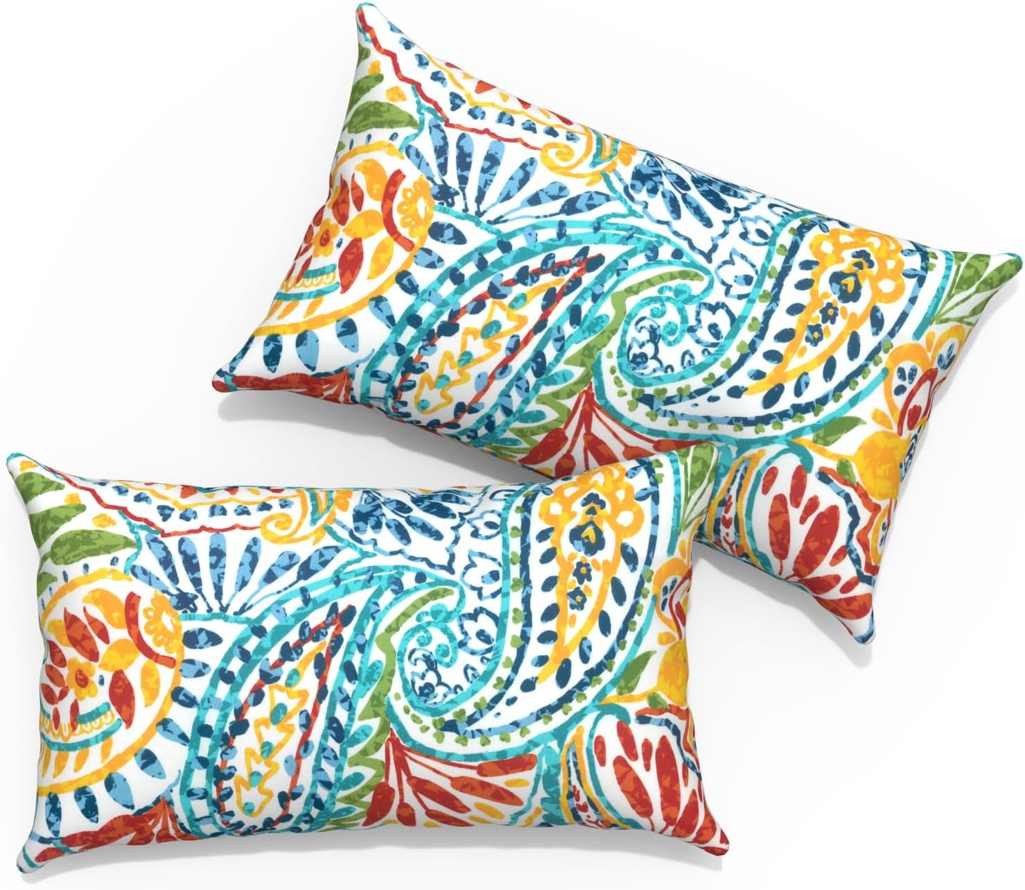 Outdoor Lumbar Pillows 12x20 Inch, Rectangle Throw Pillows with Inserts ...