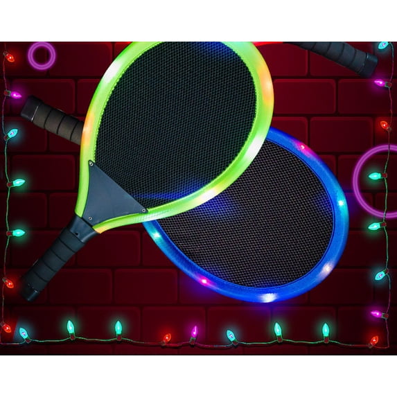 Outdoor Luminous Badminton Racket,Badminton Set with 2 Player Grip ...