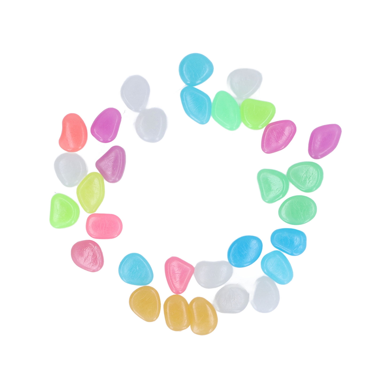 Outdoor Luminous Stones, Colorful Fluorescent Luminous Pebbles ...