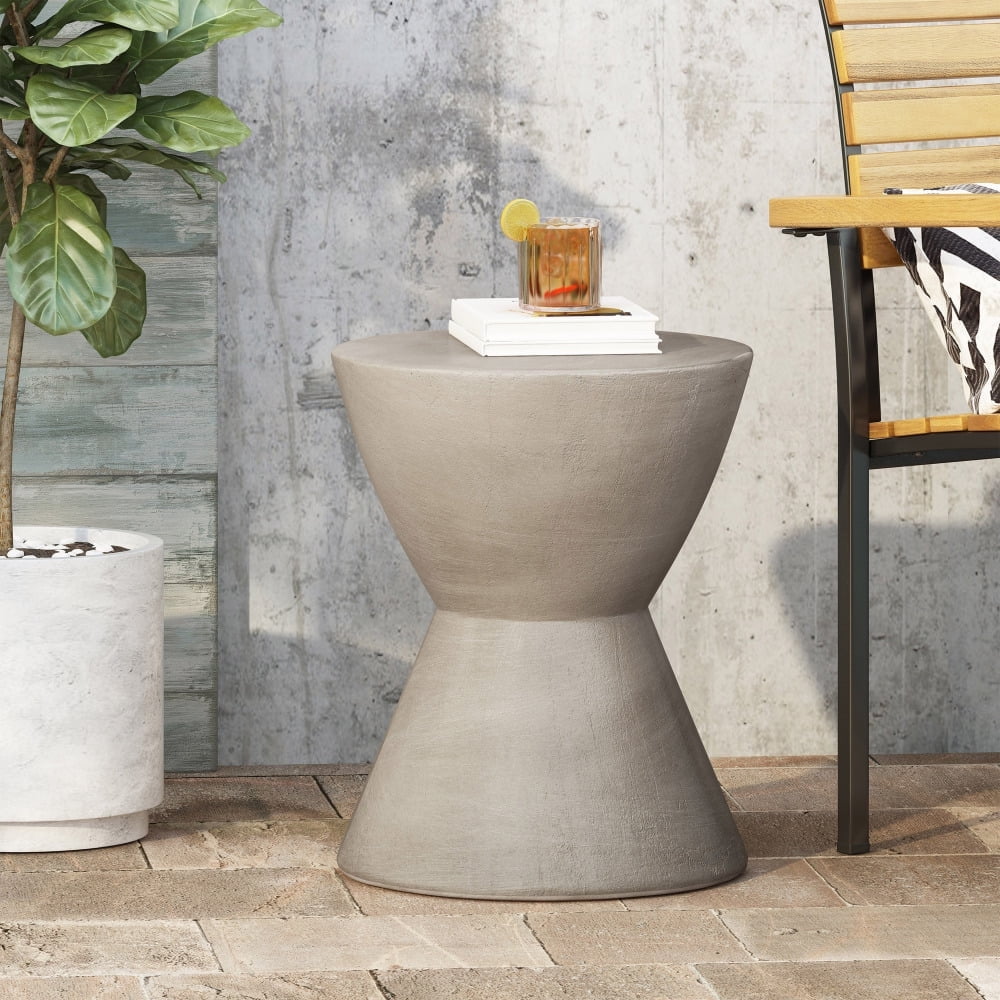 Outdoor MGO Side Table, Light Grey - Walmart.com