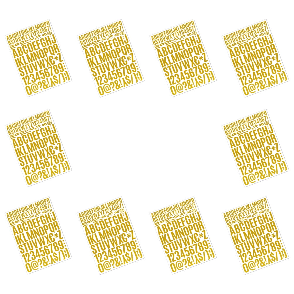 Outdoor Mailbox Letters Hot Stamping Stickers Adhesive Alphabet Labels ...