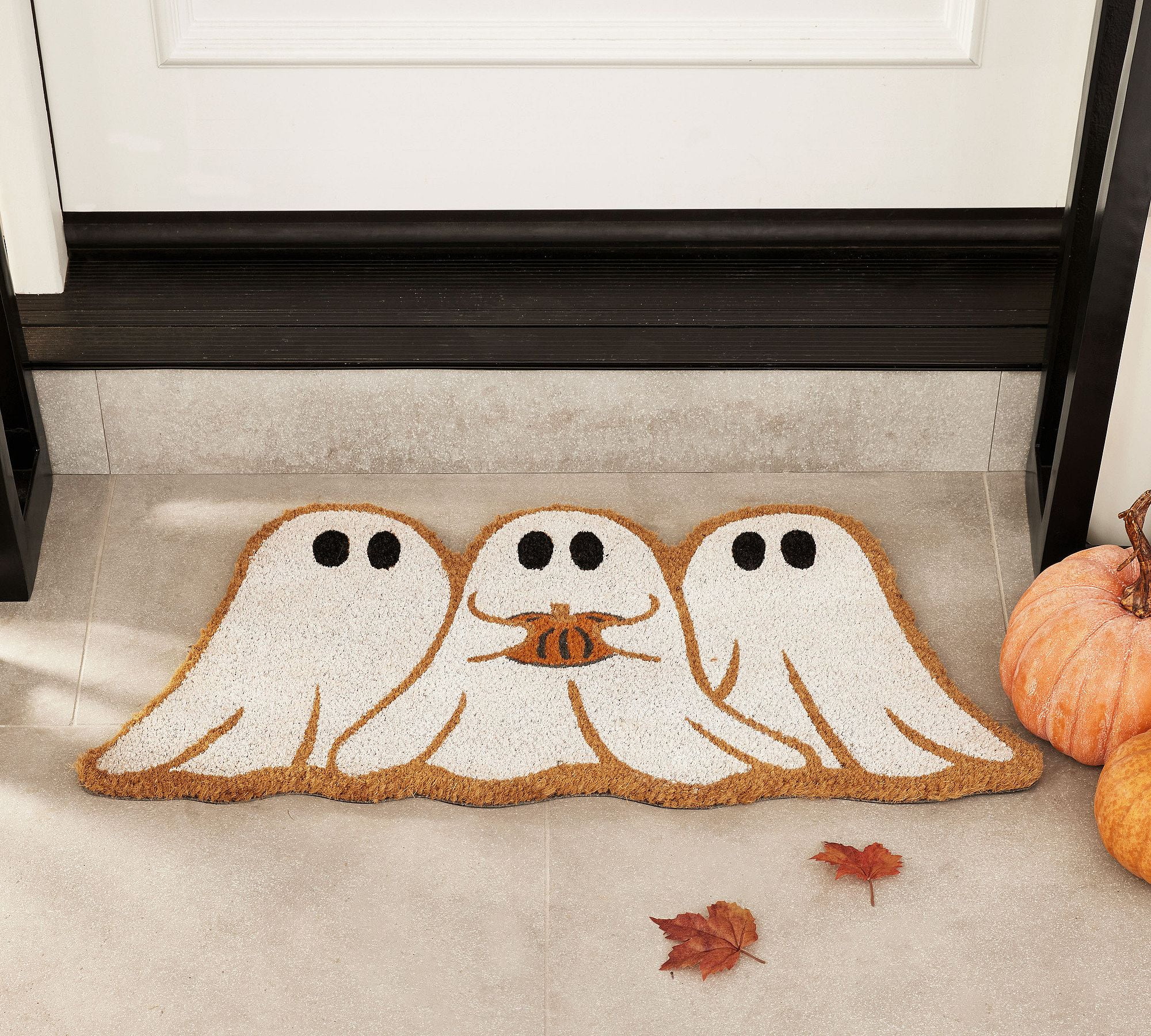 Outdoor Mats for Front Door with Halloween Ghost Design, Stylish Front ...