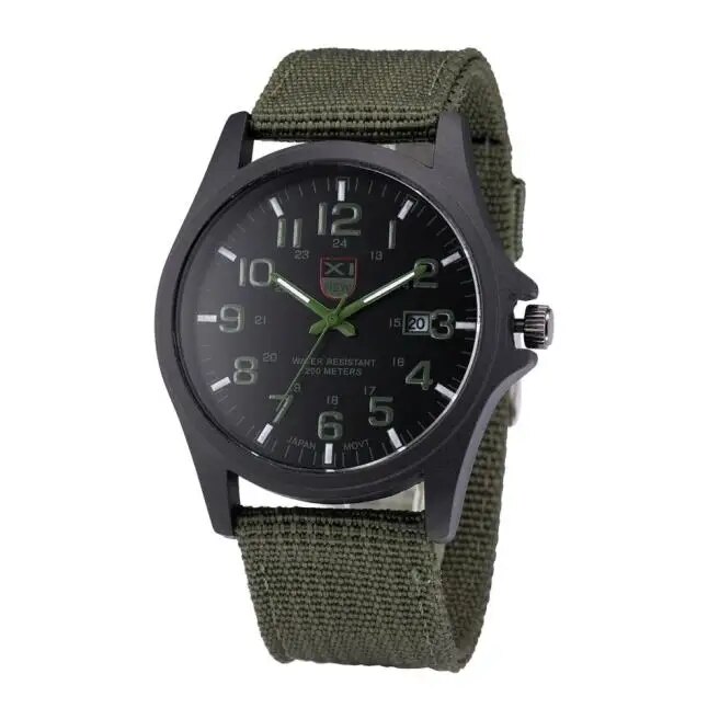 Outdoor Mens Date Stainless Steel Military Sports Analog Quartz Army ...