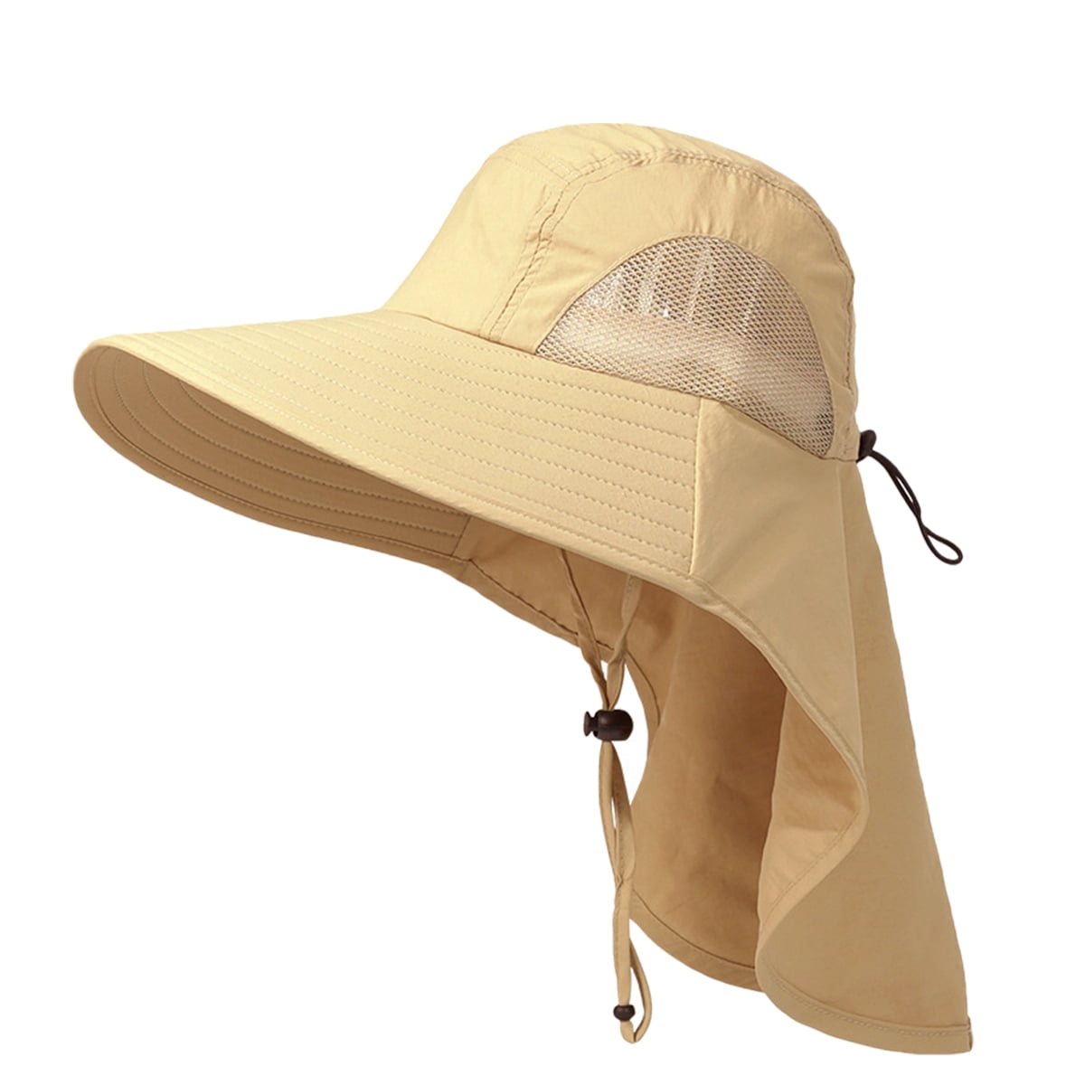 Outdoor Mens UPF 50+ Sun Protection Cap Wide Brim Fishing Hat with Neck ...