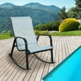 Walmart's Blue Steel Rocker Chair, Outdoor Mesh Sling for Deck & Lawn ...