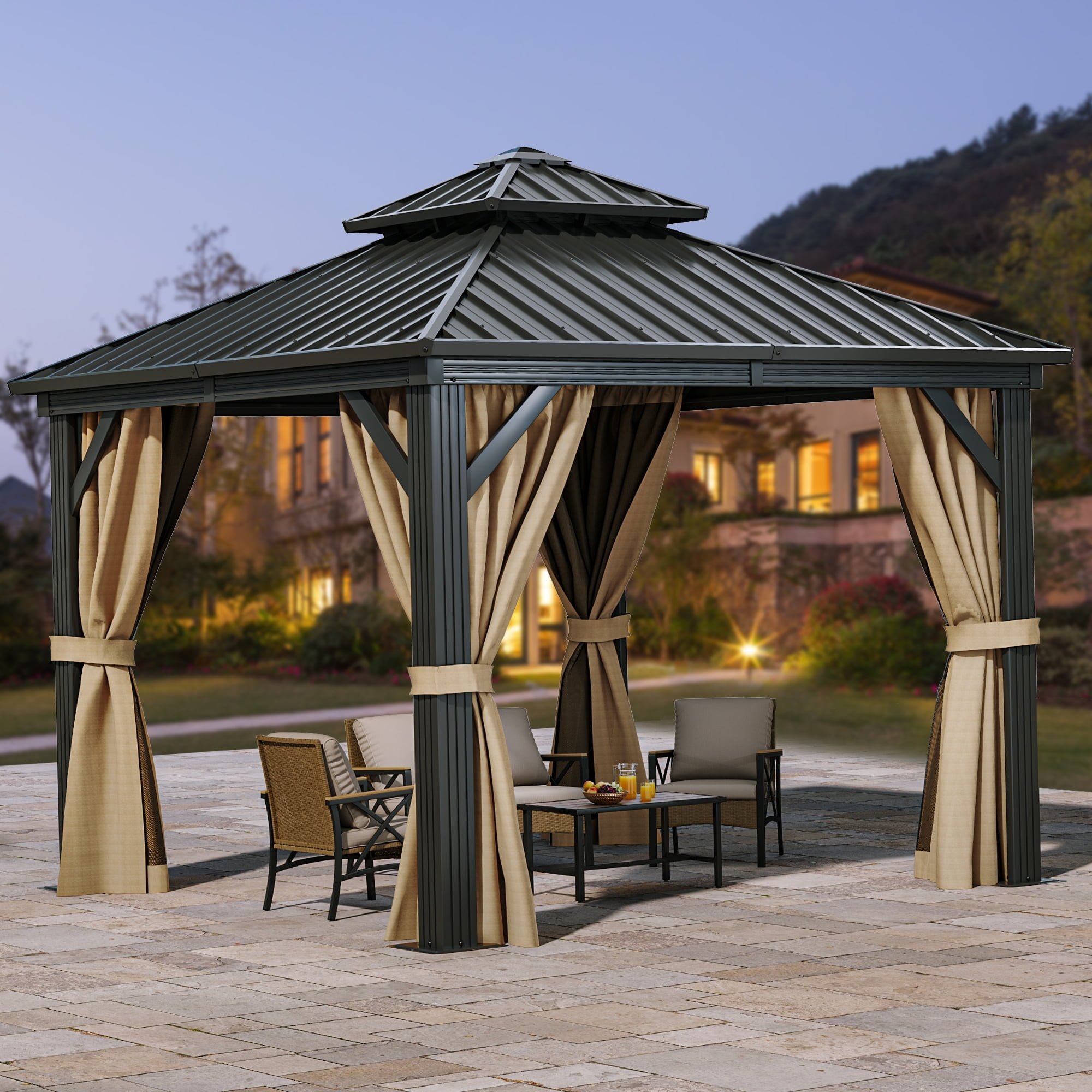 Outdoor Metal Canopy Gazebo - Walmart.com