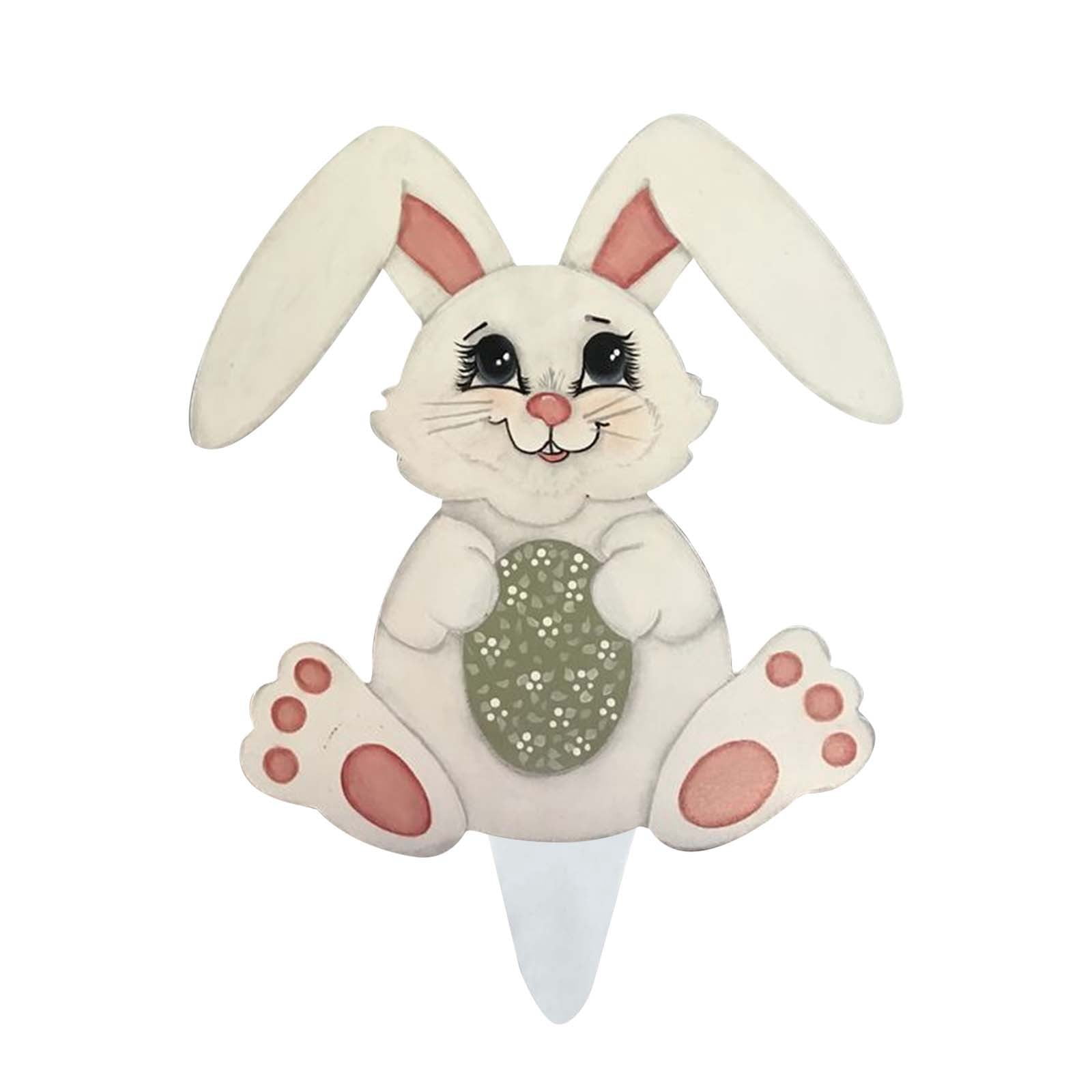 Outdoor Metal Flowers on Easter Decoration Outdoor Wooden Rabbit ...