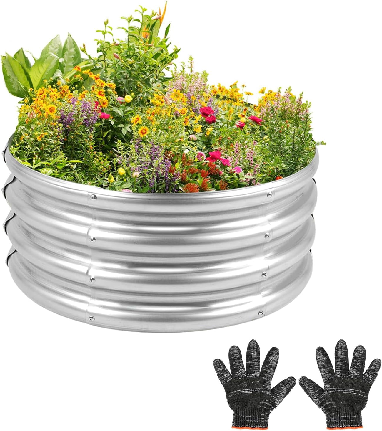 Outdoor Metal Galvanized Raised Planter Box,Rectangular Large Garden ...