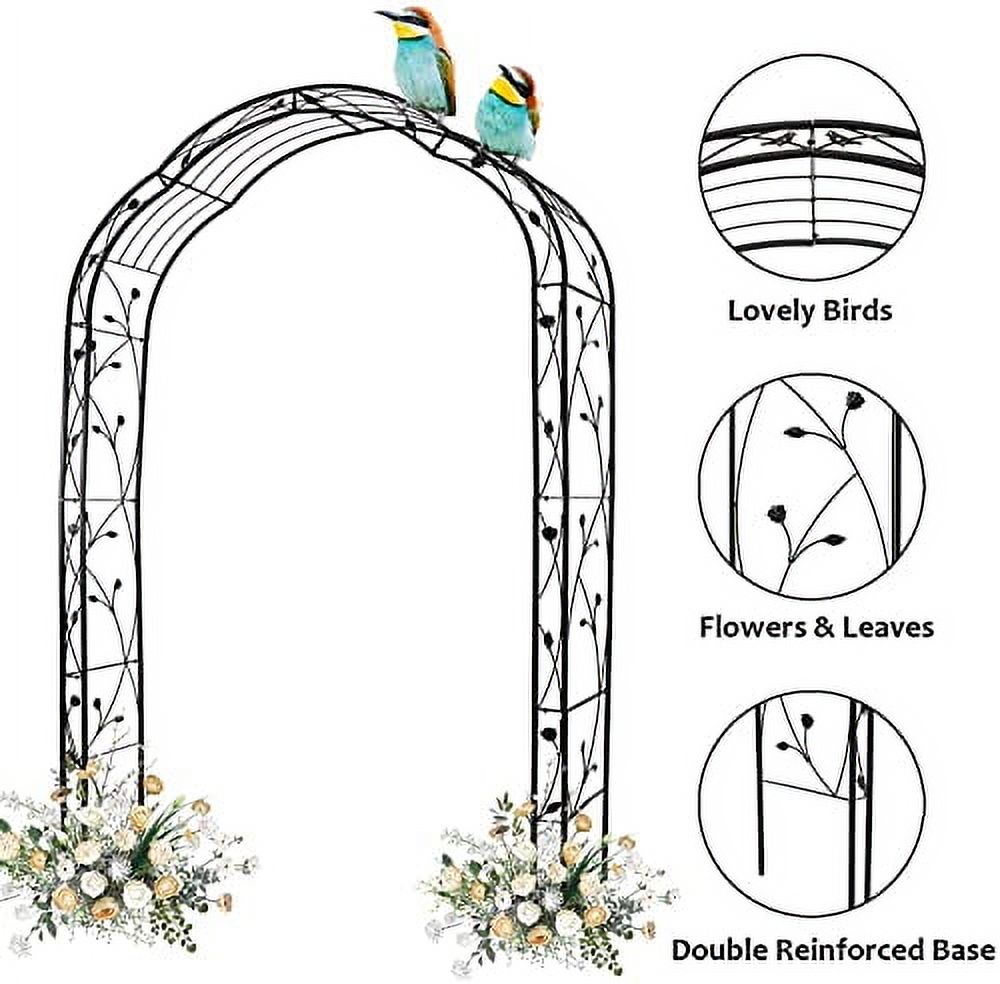 Outdoor Metal Garden Arch Metal Frame Stand Trellis Outdoor Lawn ...
