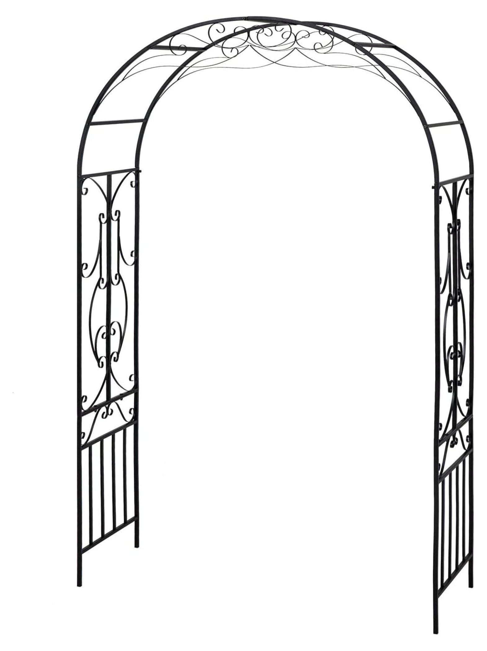 Outdoor Metal Garden Arch - Metal Frame Stand Trellis for Wedding Plant ...