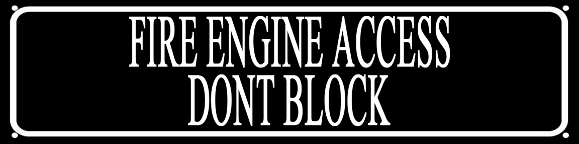 Outdoor Metal Tin Sign 16X4 Inches Fire Engine Access ，Dont Block Sign ...