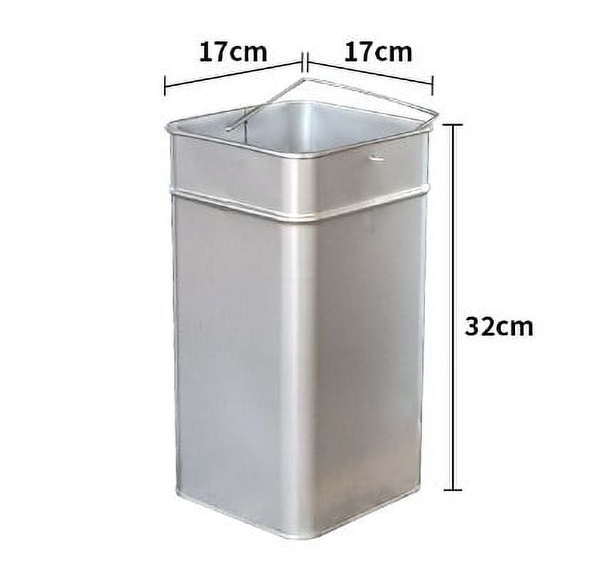 Toymytoy Outdoor Galvanized Iron Garbage Can, Silver - Walmart.com