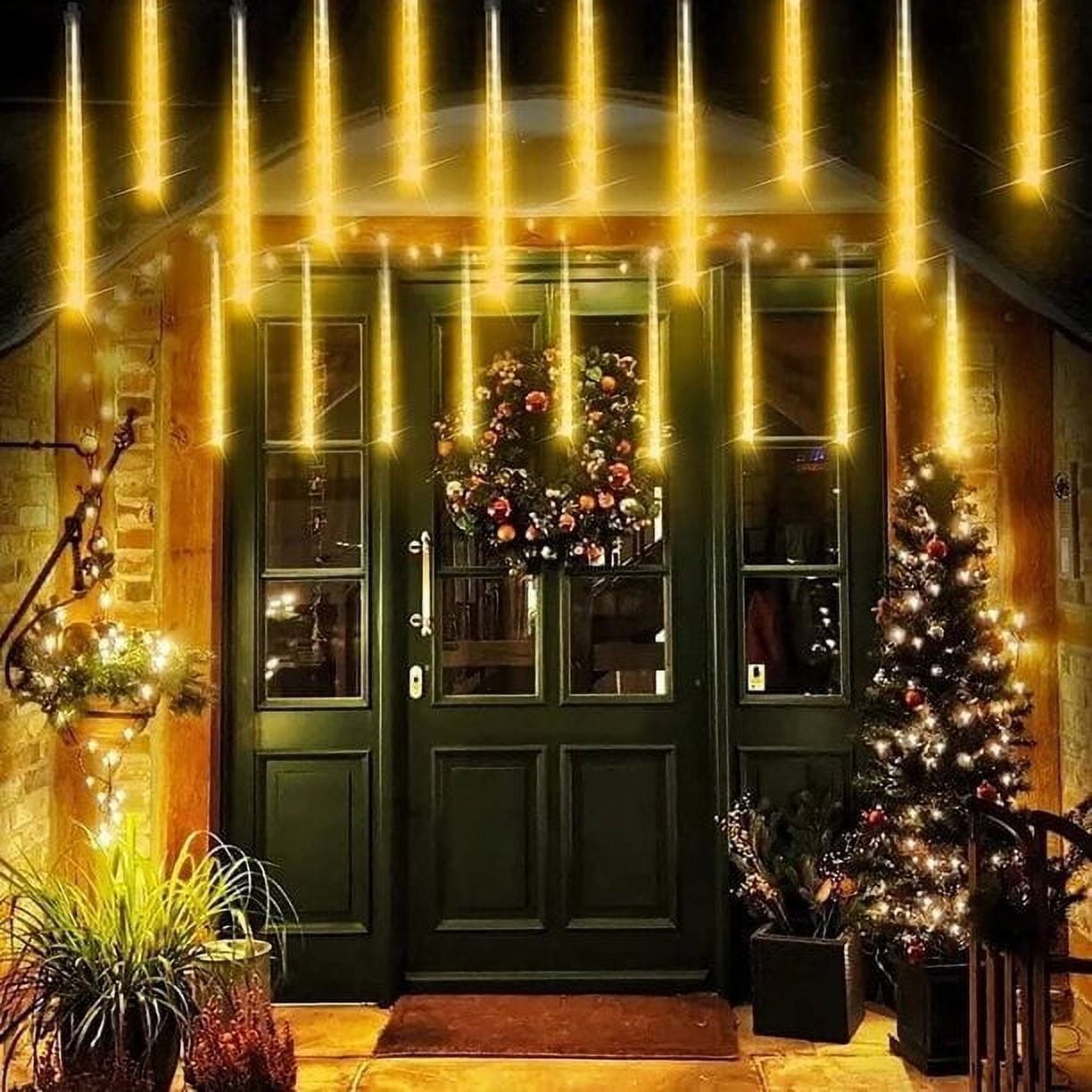 Outdoor Meteor Shower Lights, Christmas Lights, Solar Meteor Lights, 12 ...