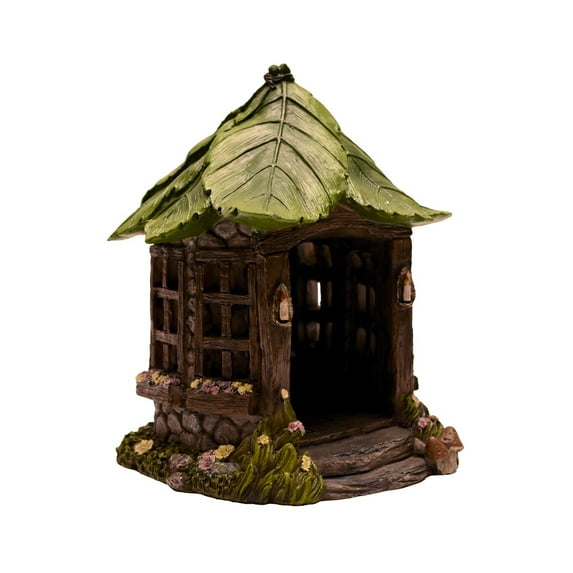 Outdoor Mini Light Up Fairy Bungalow Stone House LED Solar Cottage ...