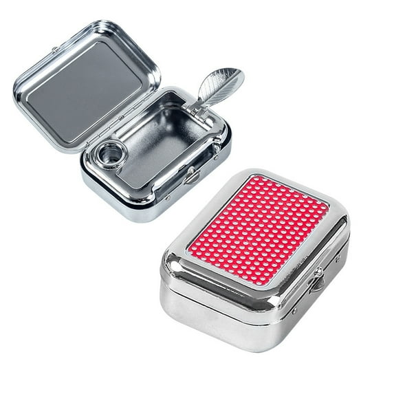 Outdoor Mini Portable Metal Ashtray With Lockable Lid Desktop Pocket ...