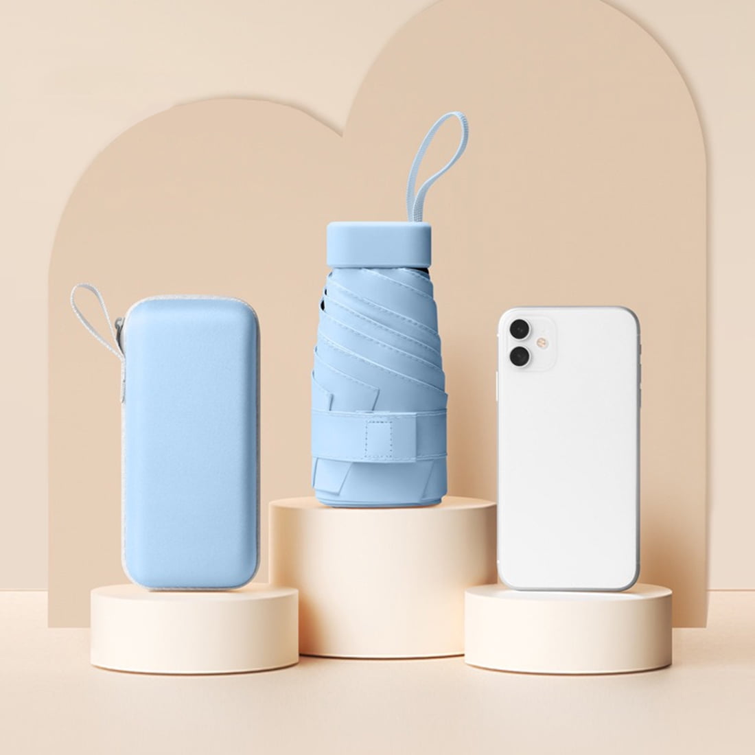 6 Ribs Mini Sun Umbrella UV Protection Capsule Umbrella with Box Sunny ...