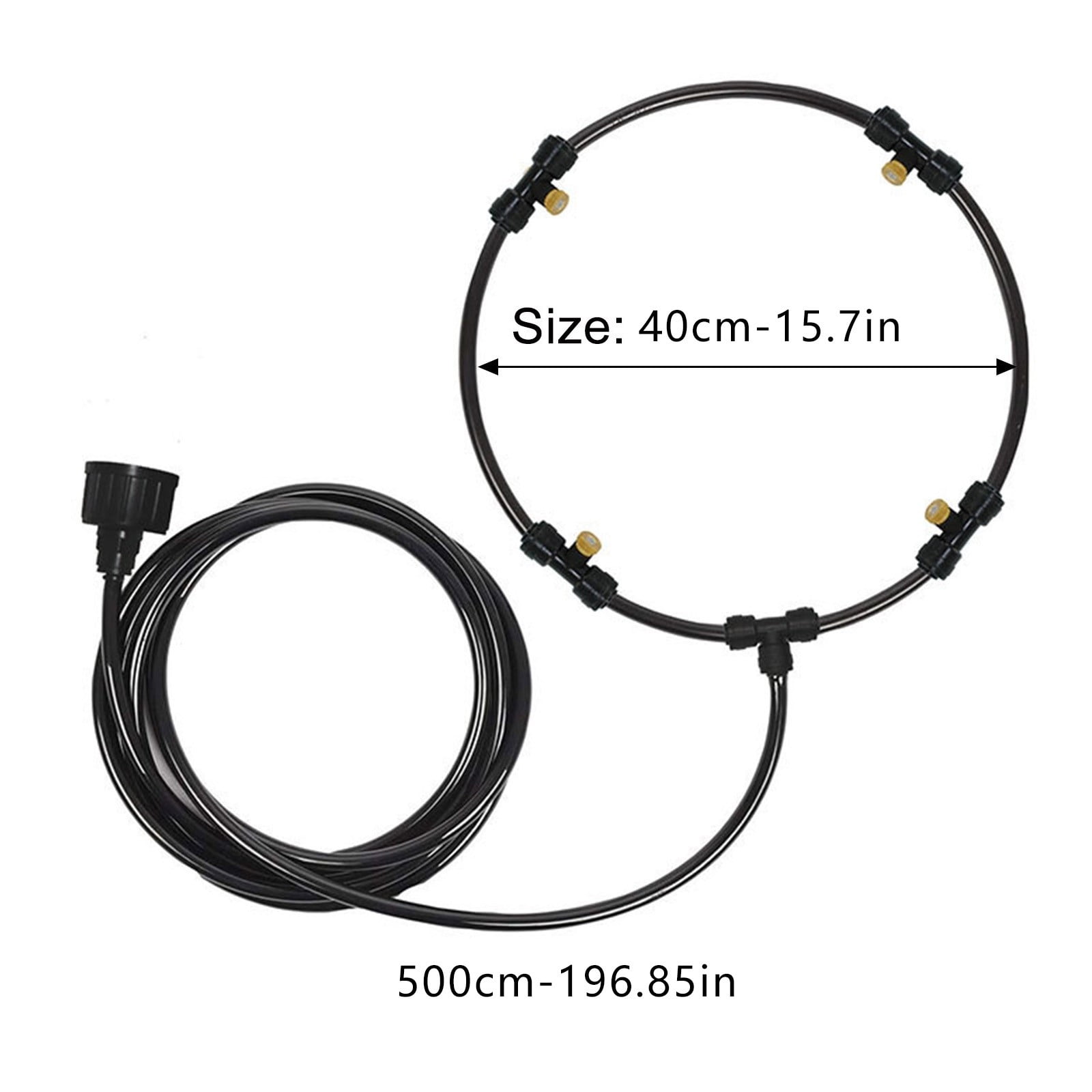 Outdoor Misting Fan Cooler Kit - 4 Nozzle Brass Sprinkler System, 10m ...