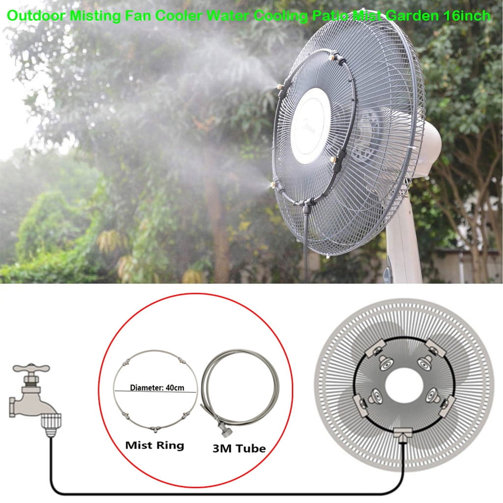 Outdoor Misting Fan, Patio Water Cooler, Garden Misting System, 16-inch ...