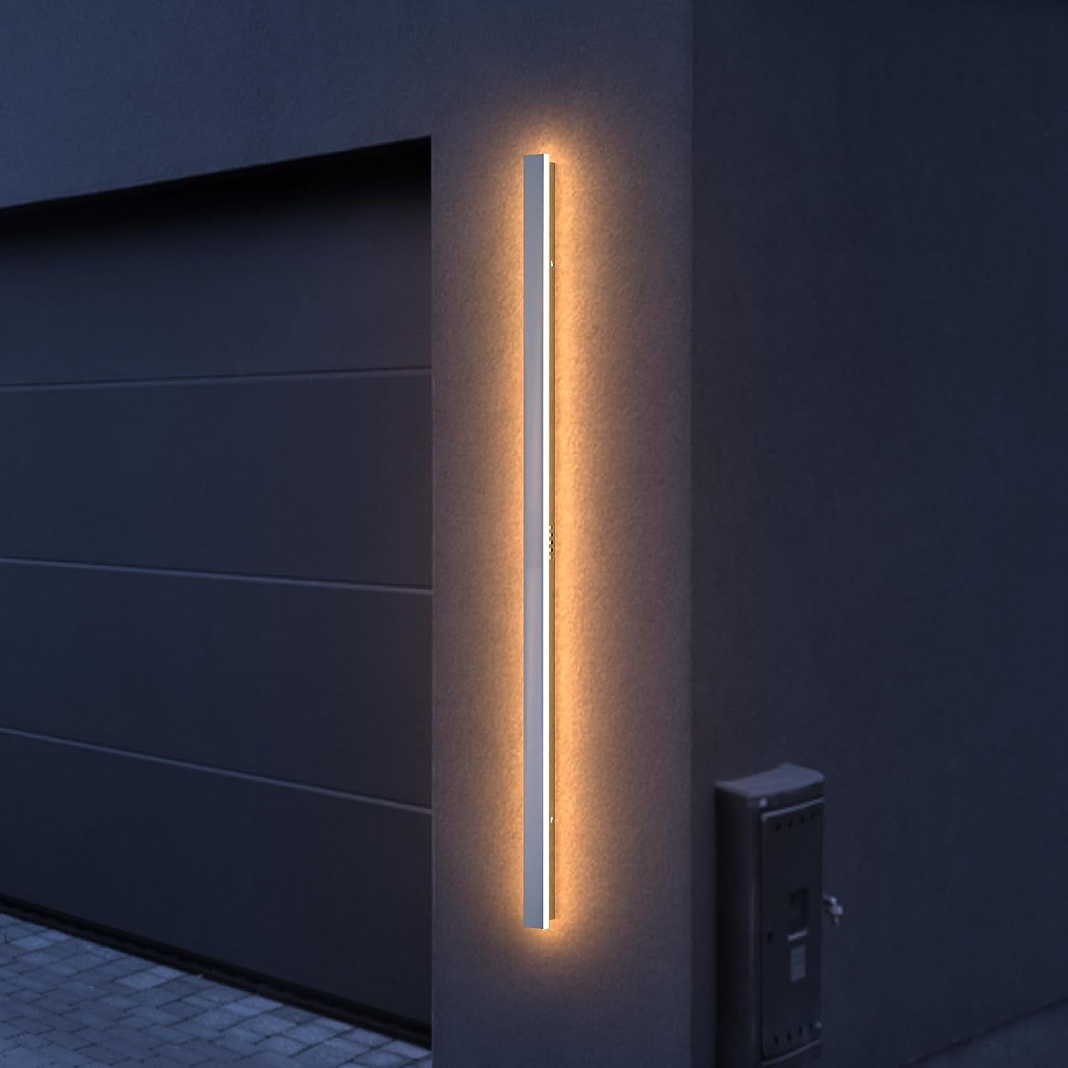 Outdoor Modern Metallic Wall Light LED Wall Sconce Fixture Rectangular ...