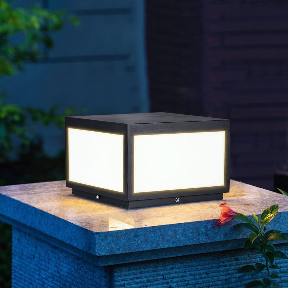 Outdoor Modern Stainless Steel Post Light, LED Fence Deck Cap Light ...