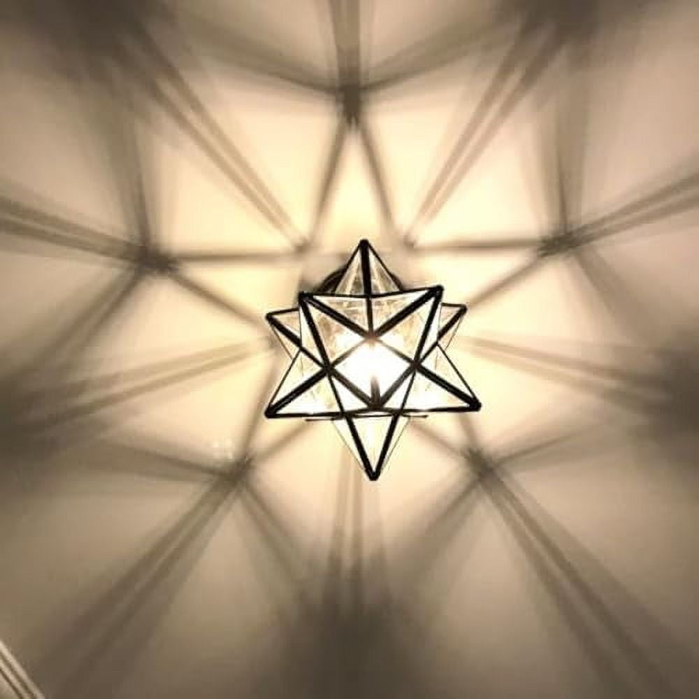 Outdoor Moravian Star Light, Flush Mount Ceiling Light Fixture with ...