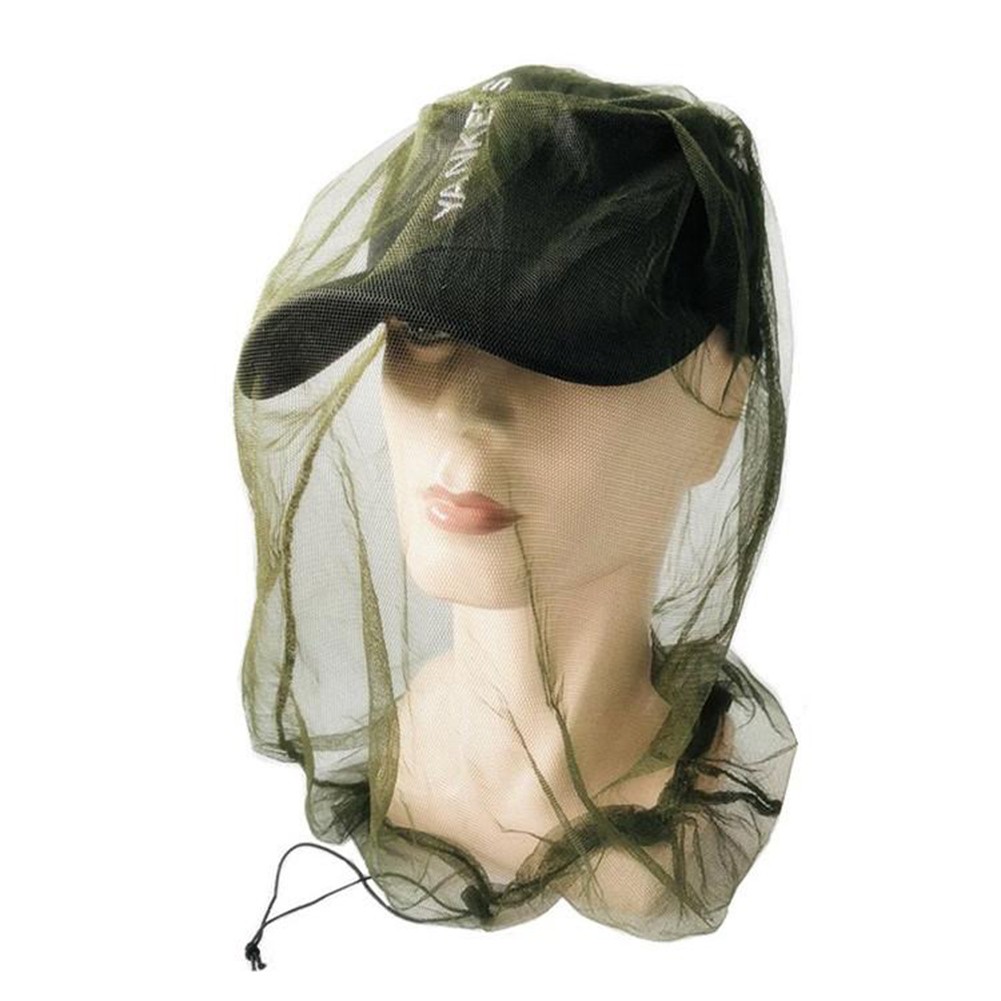 Outdoor Mosquito Insect Hat Camping Cap Hats Mesh Head Net Mosquito ...