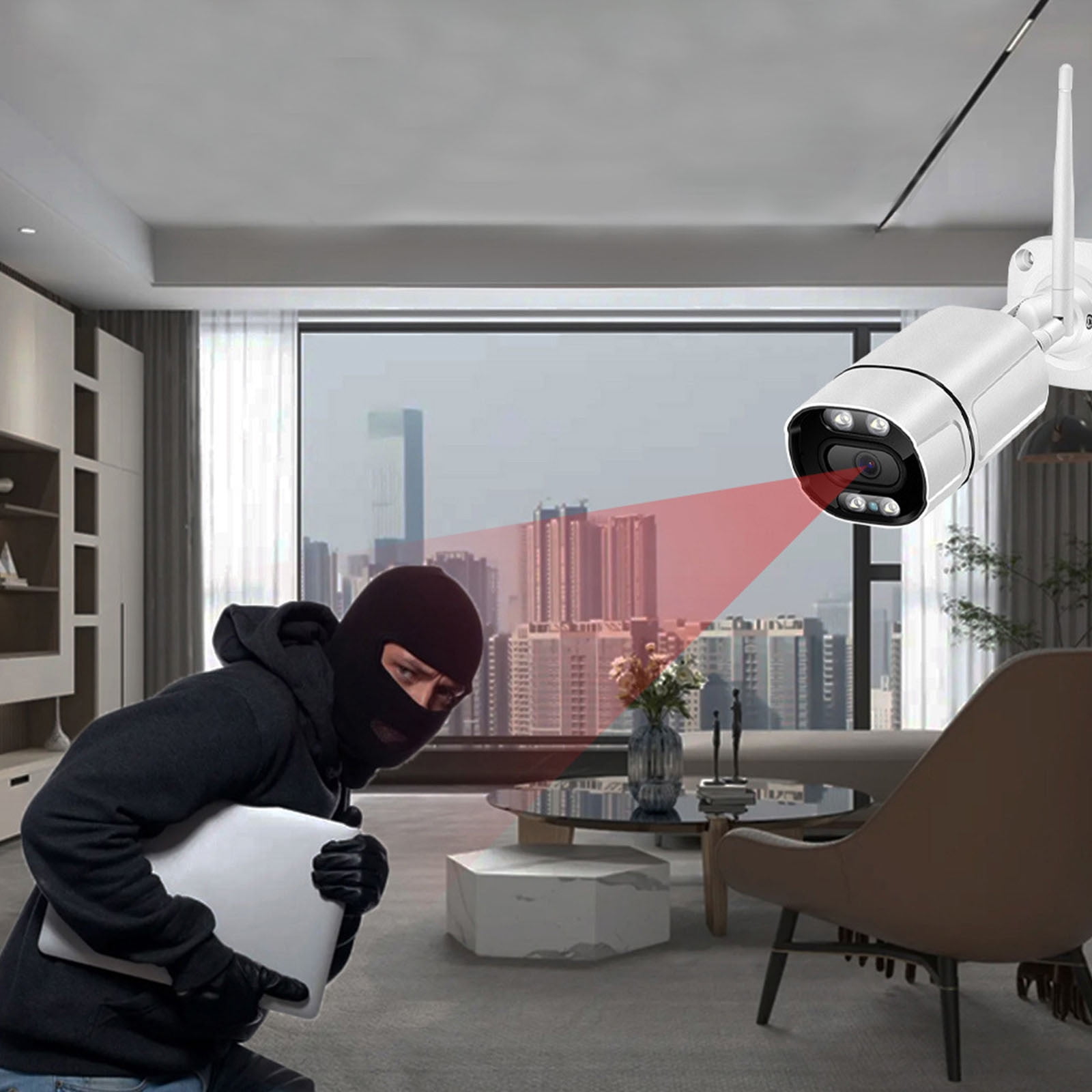 Outdoor Motion Alarm Camera, Humanoid Security Camera, 1080P HD,PIR ...