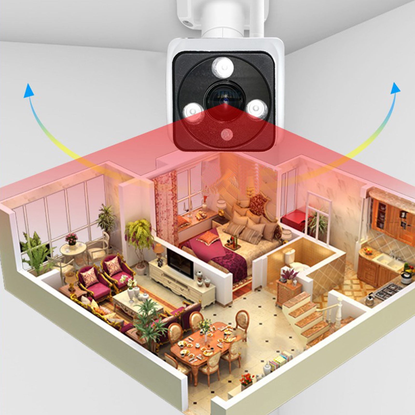 Outdoor Motion Alarm Camera, Humanoid Security Camera, 1080p Hd, Night ...