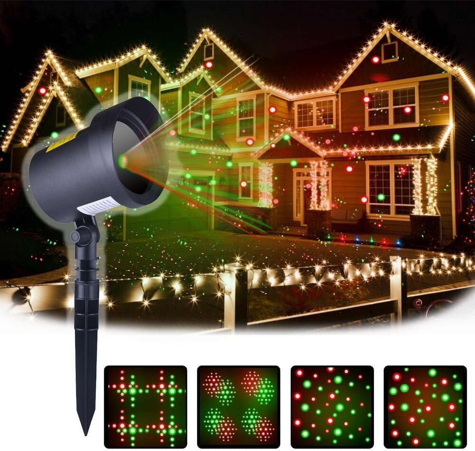 Outdoor Motion Laser Lights Projector Christmas Seasonal Lighting ...