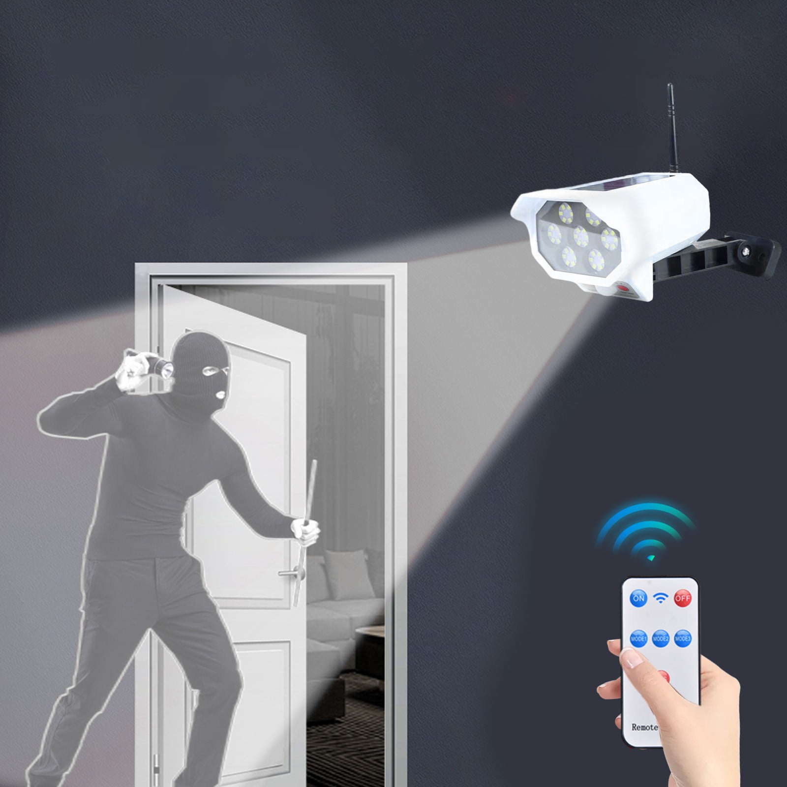 Outdoor Motion Sensor Solar Lights, Spotlight with Remote Controller ...