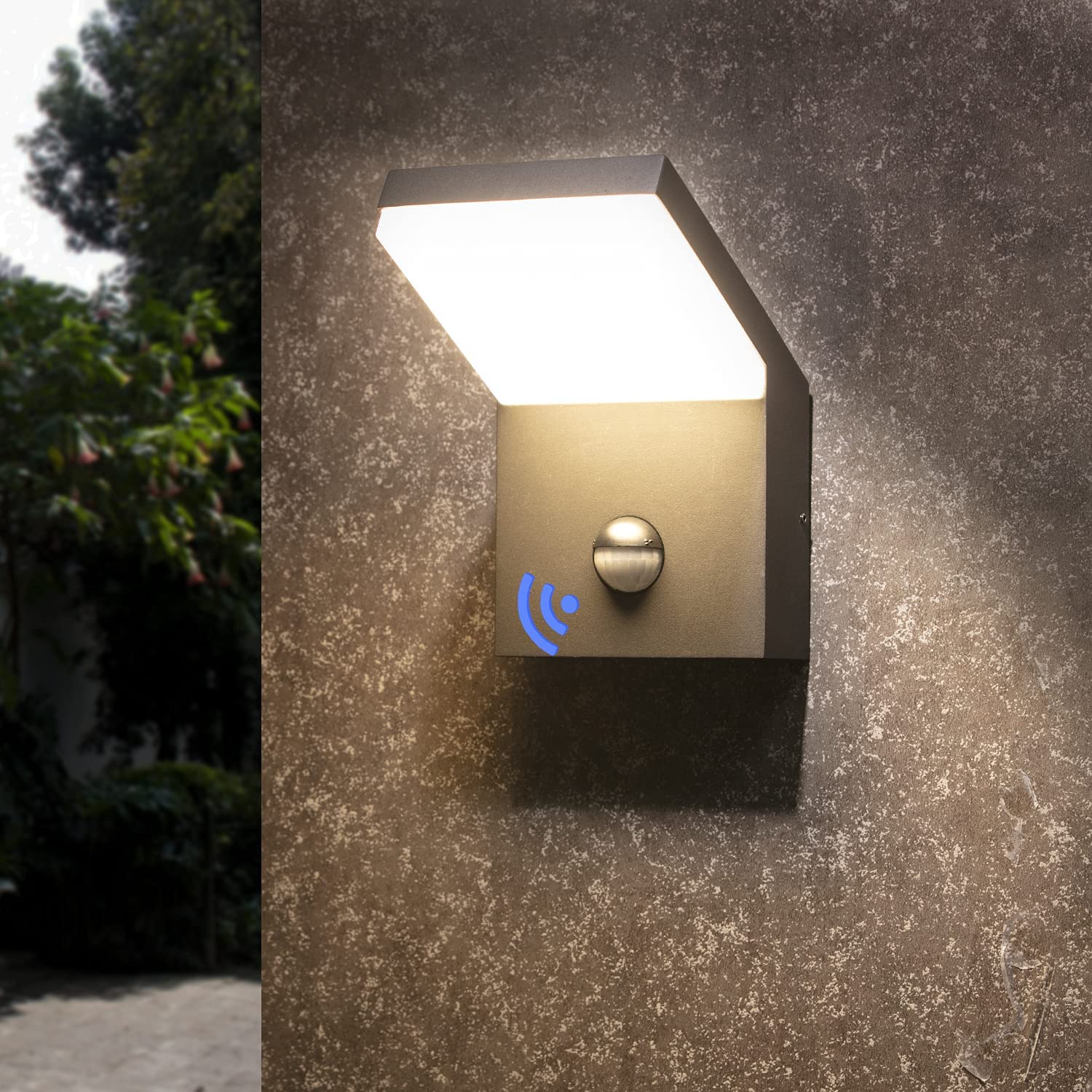 Outdoor Motion Sensor Wall Sconce Light LED Modern Exterior Porch Light ...