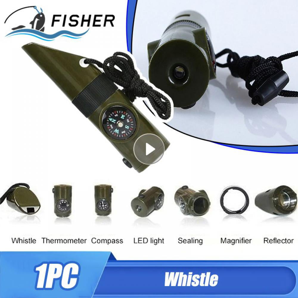 Outdoor Multi-function Survival Whistle 7 In 1 ABS High-strength ...