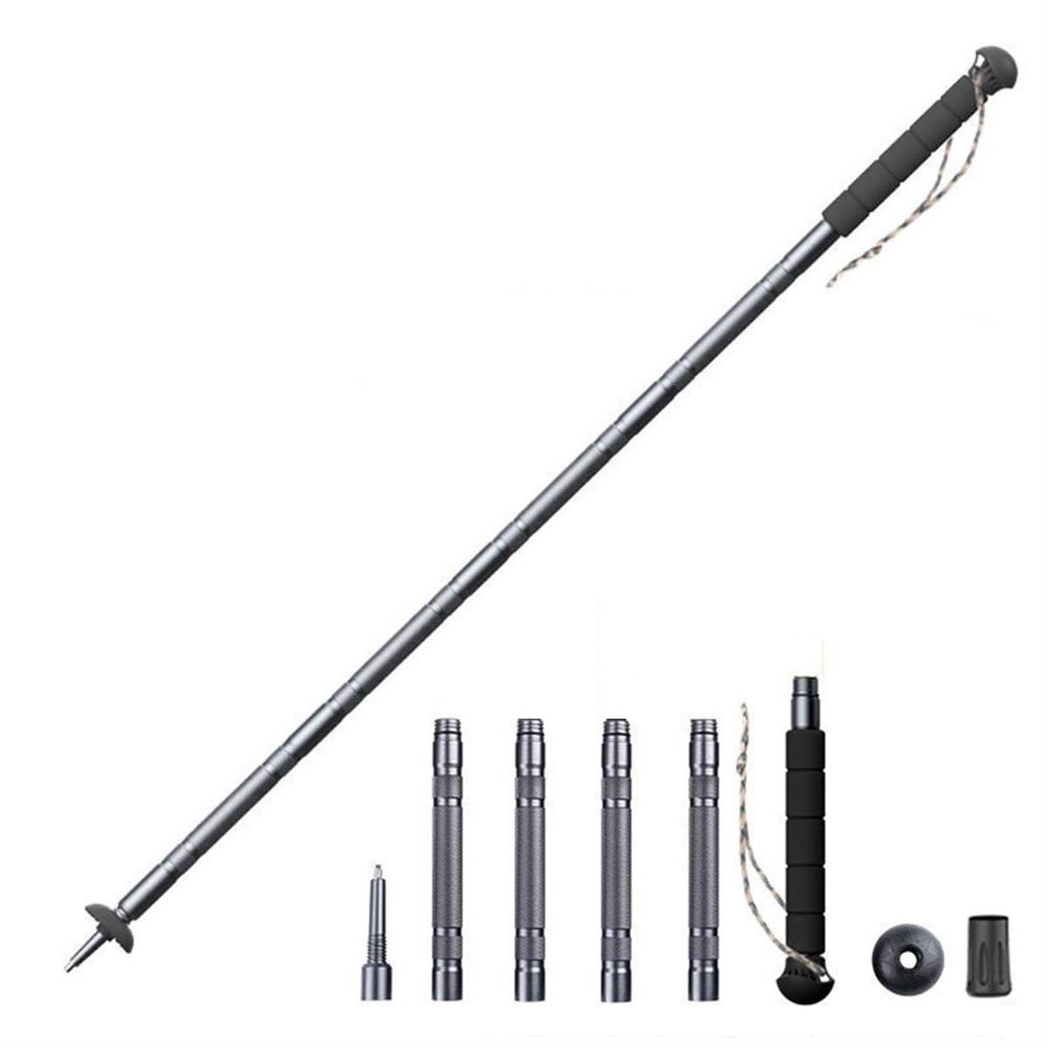 Outdoor Multifunctional 5-Section Aluminum Alloy Trekking Pole ...