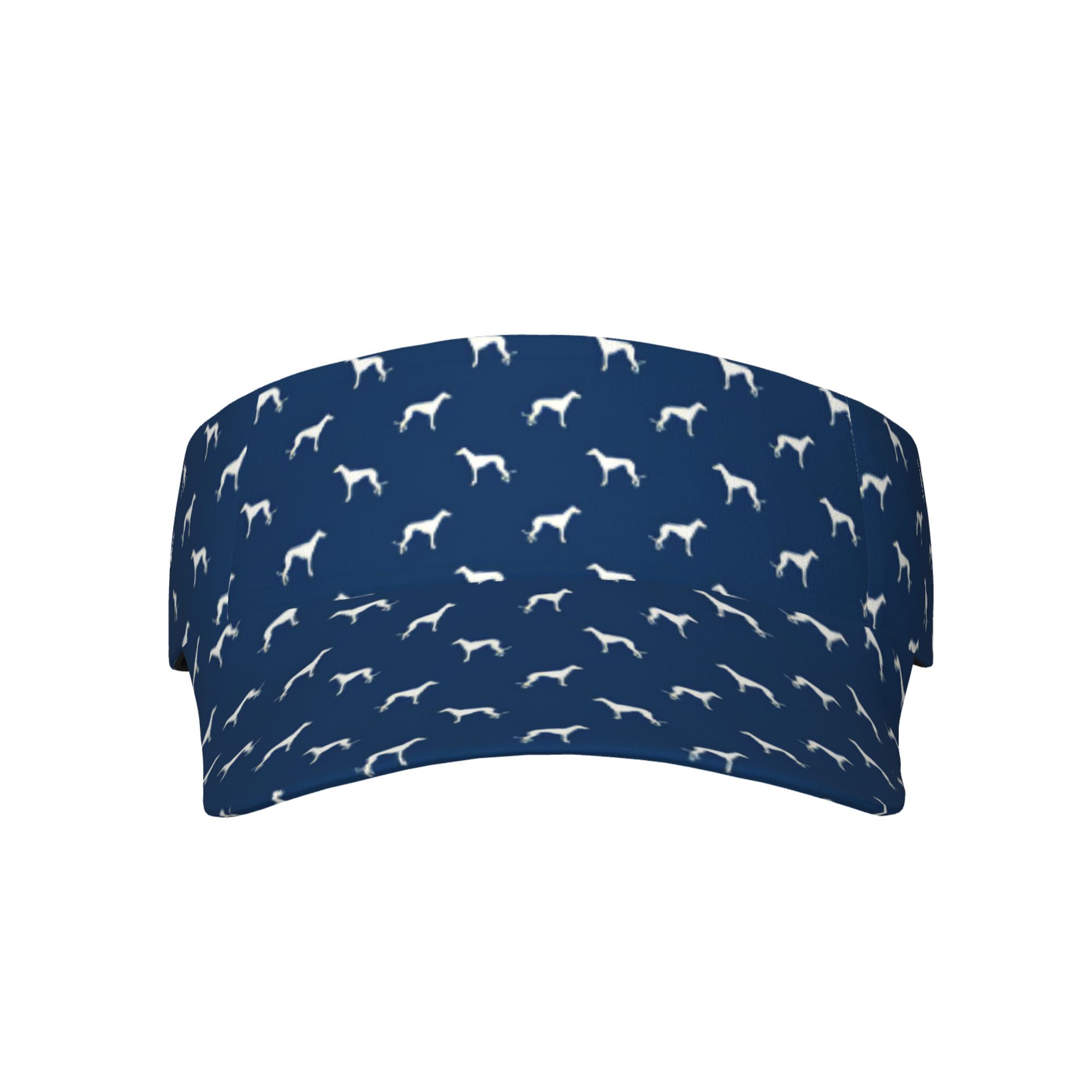 Outdoor Navy Blue Greyhound Dog Silhouette Sun Visor Hats for Women Men ...