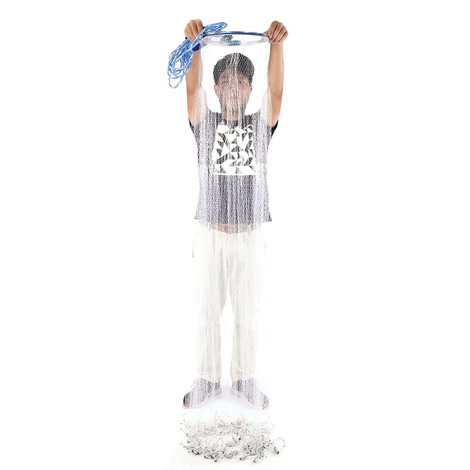 Outdoor Nylon Monofilament American Style Cast Hand Throw Fishing Mesh ...