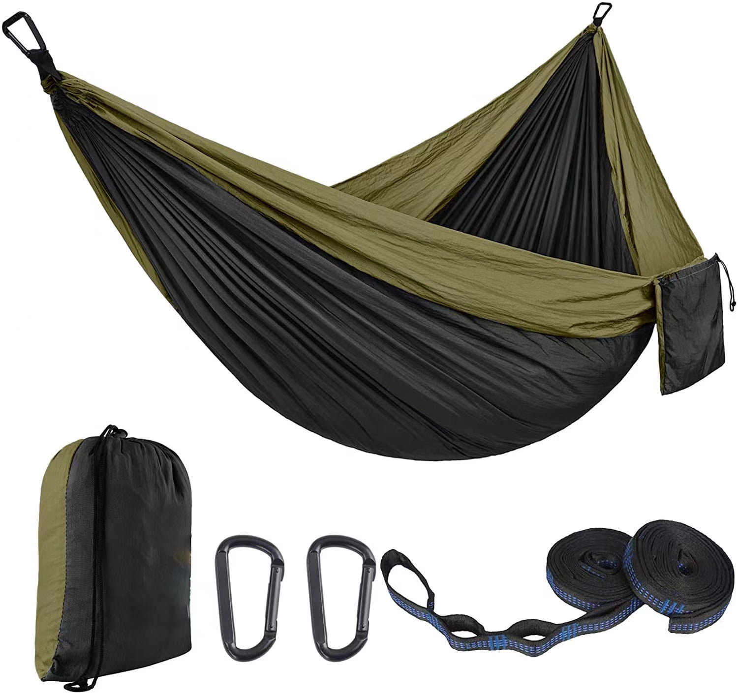 Outdoor Nylon Parachute Cloth Hammock Single Double Camping Cycling ...