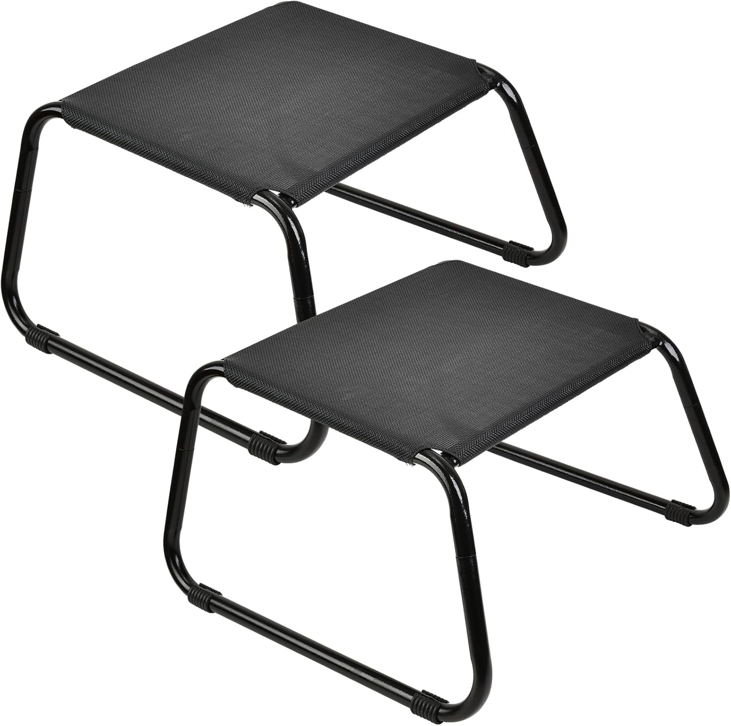 Outdoor Ottomans,Patio Foot Rest Portable Side Table Solid Steel Frame ...