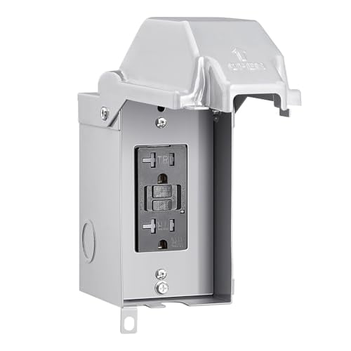 Outdoor Outlet Box, 20 AMP Waterproof Electrical Box, 20 AMP WRTR GFCI ...