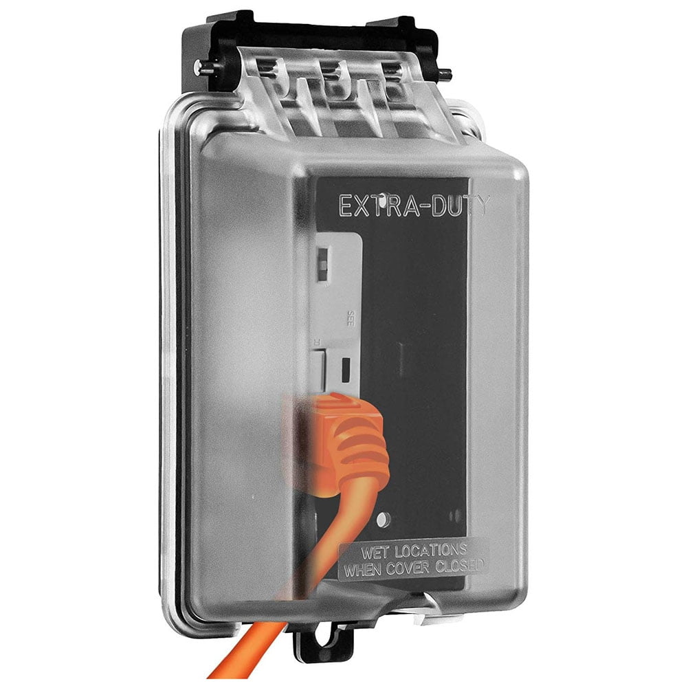 Outdoor Outlet Cover, Single Gang Cover Weatherproof Enclosure ...