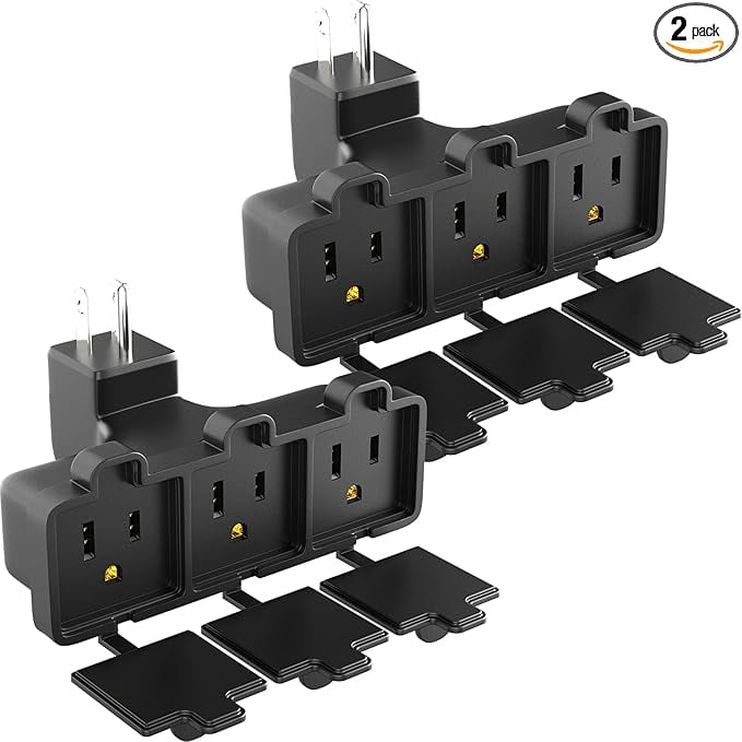 Outdoor Outlet Extender, 3 Way Outdoor Plug Splitter with Safe Cover ...