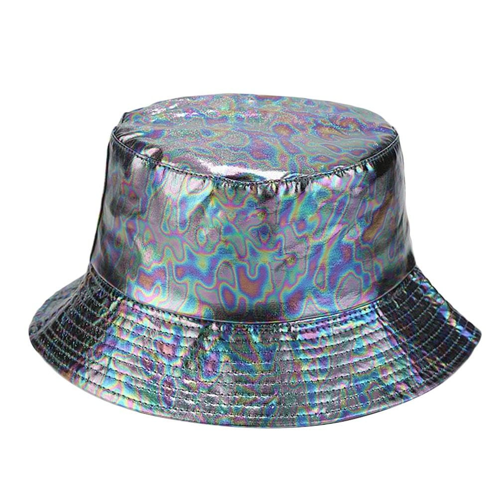 Outdoor PU Leather Hip Hop Bucket Hat Sun Cap Panama Hat Fisherman Cap ...