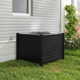 Outdoor PVC Air Conditioner Fence with 20 Inch Long Ground Stakes, No ...