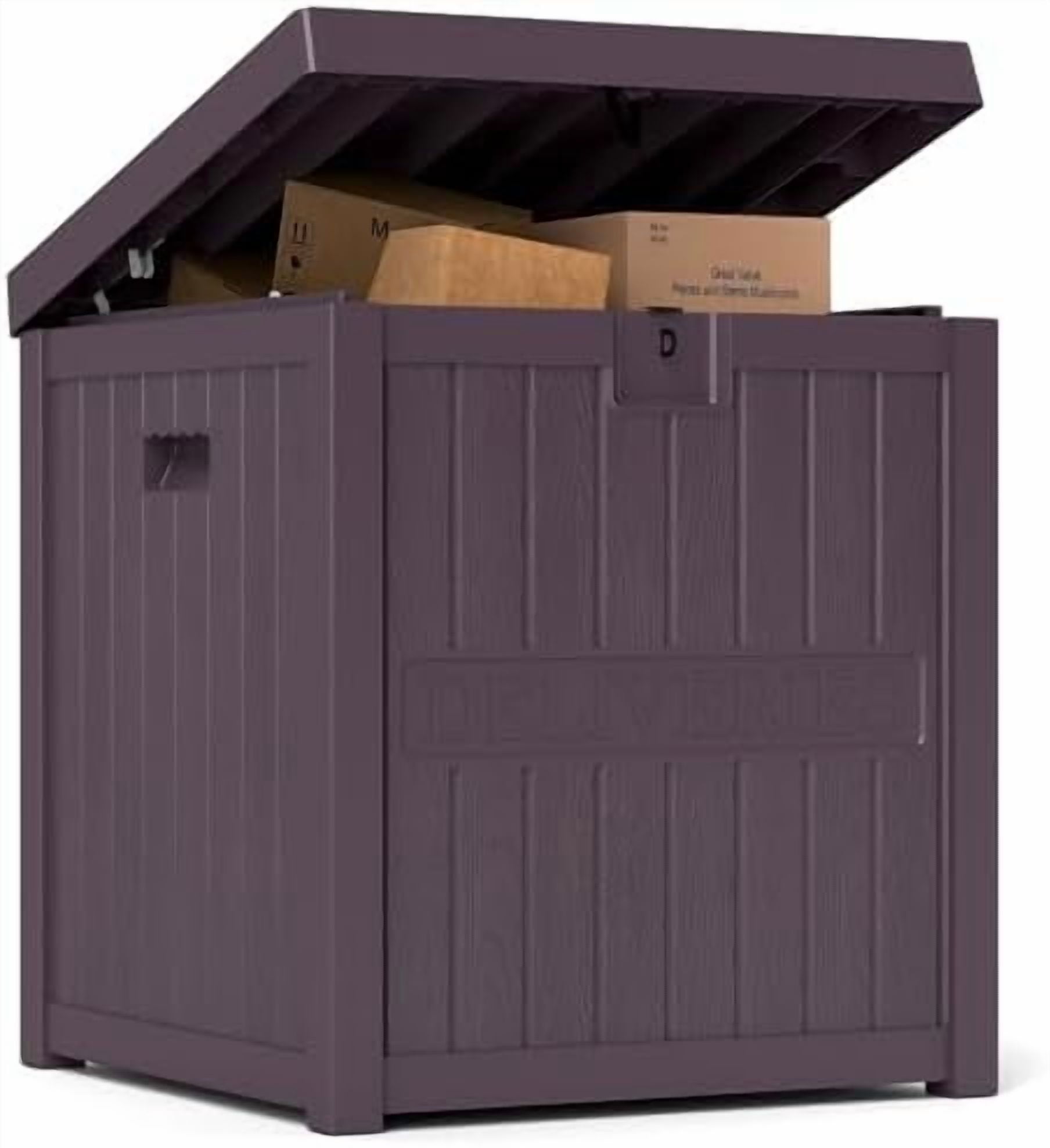 Outdoor Package Delivery Box, Lockable and Waterproof Storage Deck Box ...