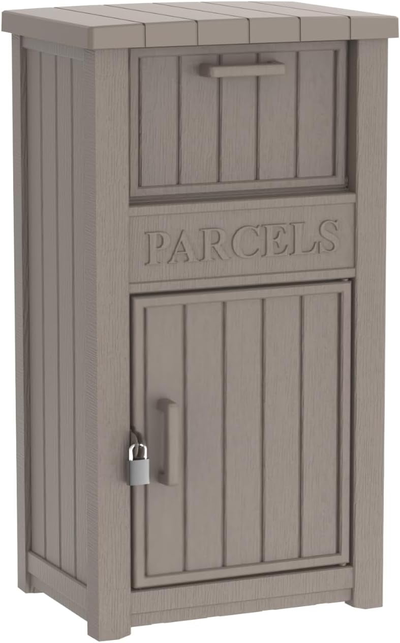 Outdoor Package Delivery Box with Lockable Secure Storage, Anti-Theft ...