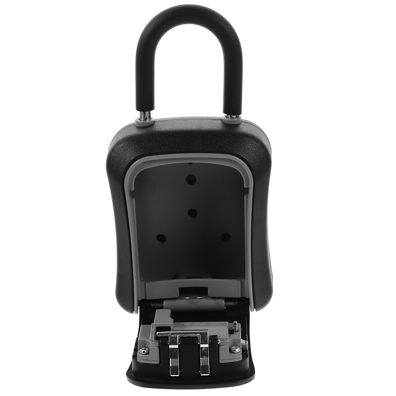 Outdoor Padlock Hidden Key Lock Box Secure Key Storage Box Office Black ...